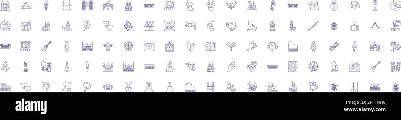 Culture and history line icons Stock Vector Image & Art - Alamy