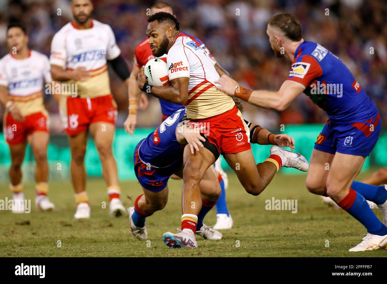 Hamiso Tabuai-Fidow of the Dolphins during the NRL Round 3 match ...