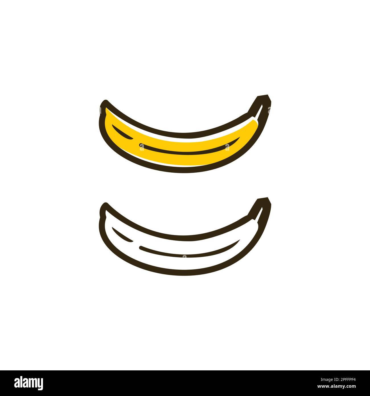 Banana Logo Design. Banana Line Icon. Banana vector Illustration Stock ...