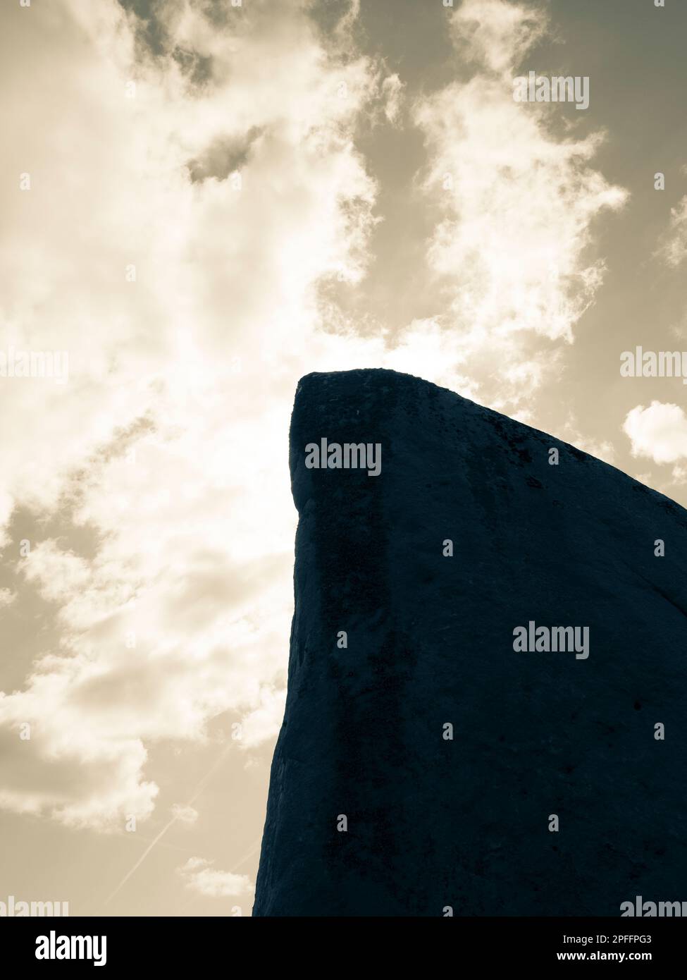 Black and White, Standing Stone, Ritual Landscape, Avebury, Wiltshire ...