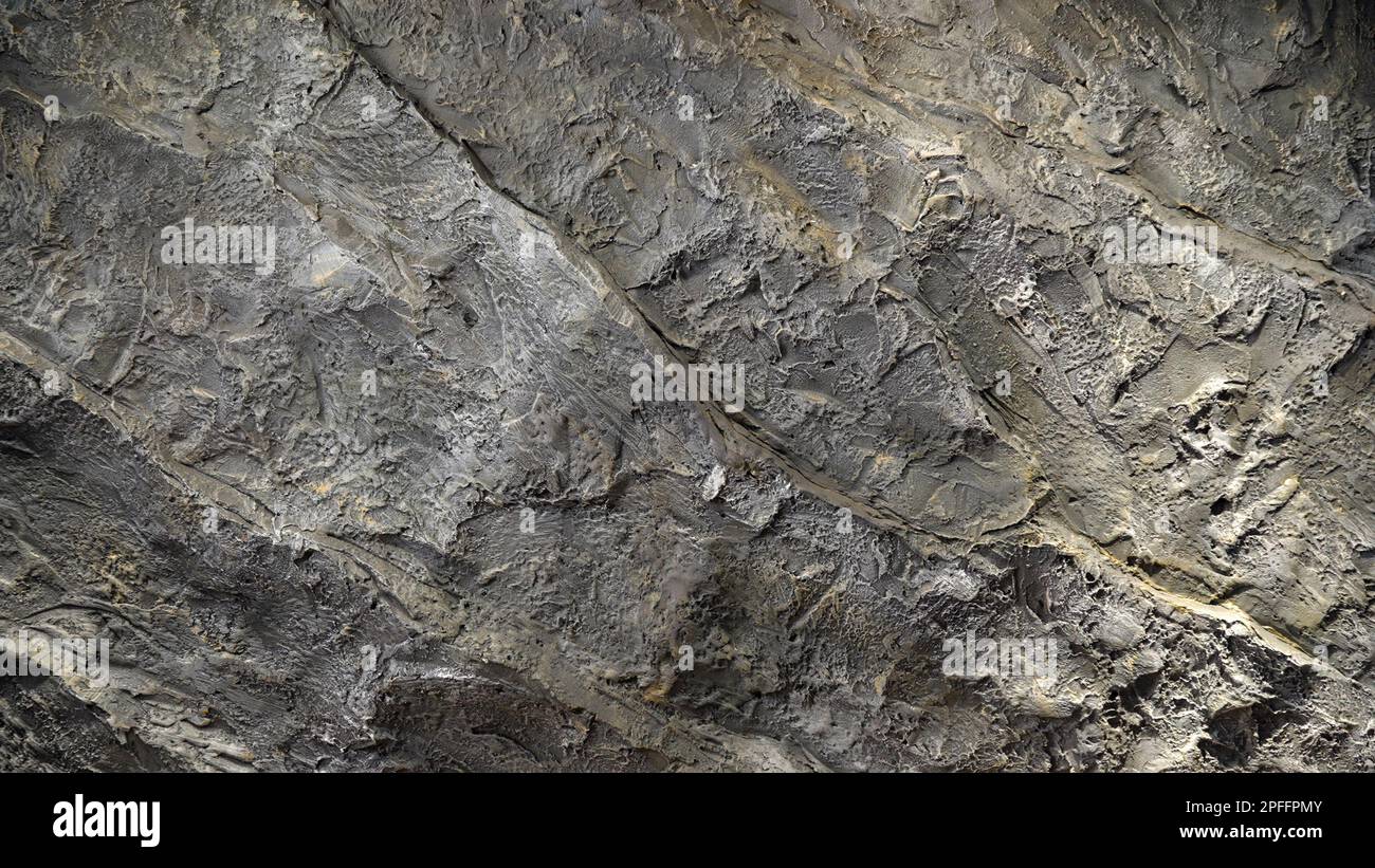 Texture decorative gray plaster imitating the old peeling wall. Grey ...