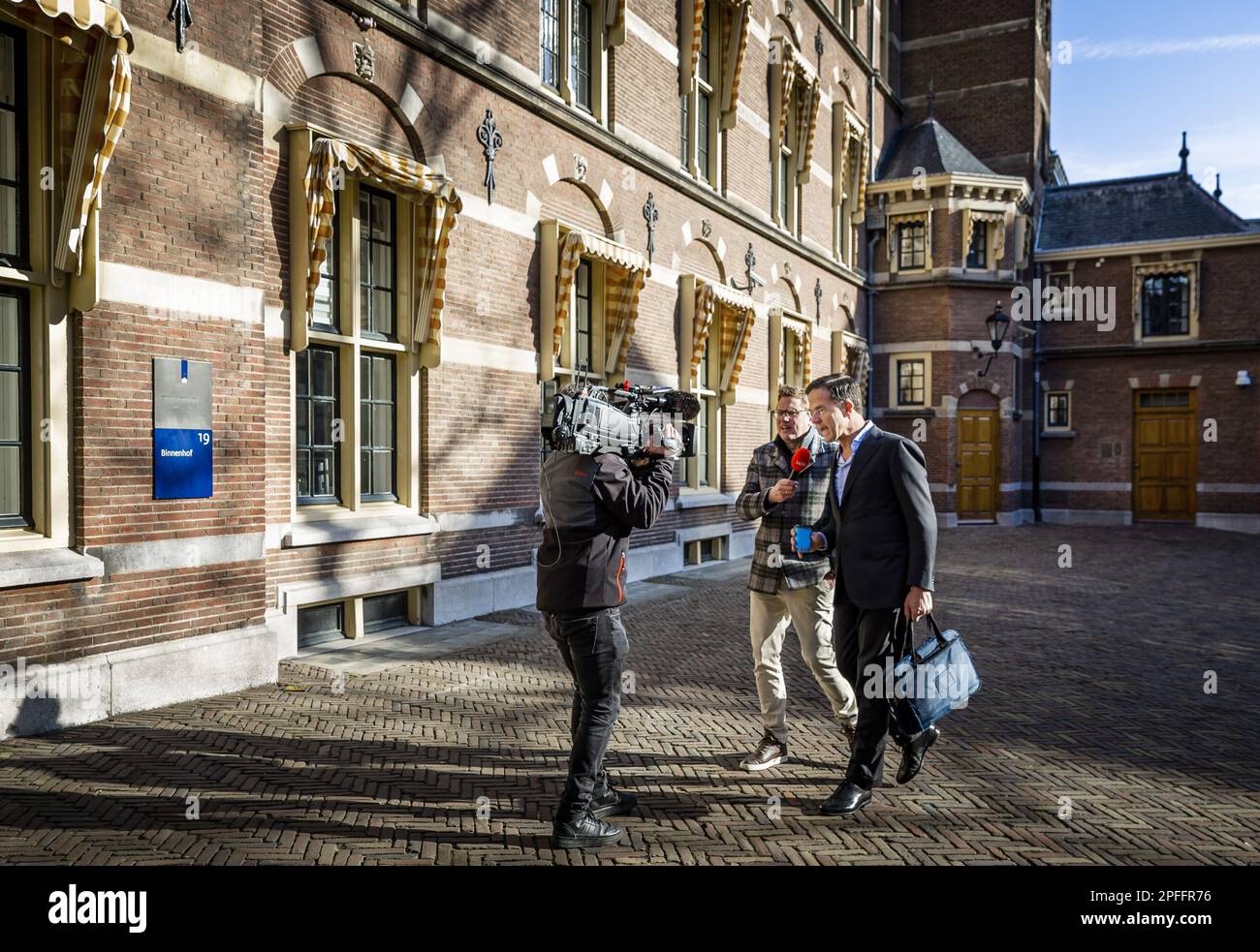 THE HAGUE - Prime Minister Mark Rutte at the Binnenhof in conversation ...