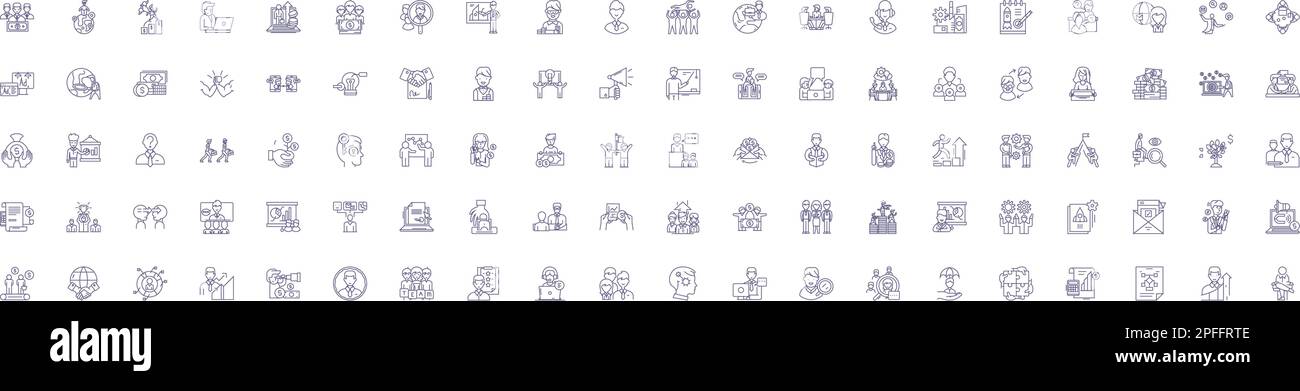 Job line icons signs set. Design collection of Occupation, Employment ...
