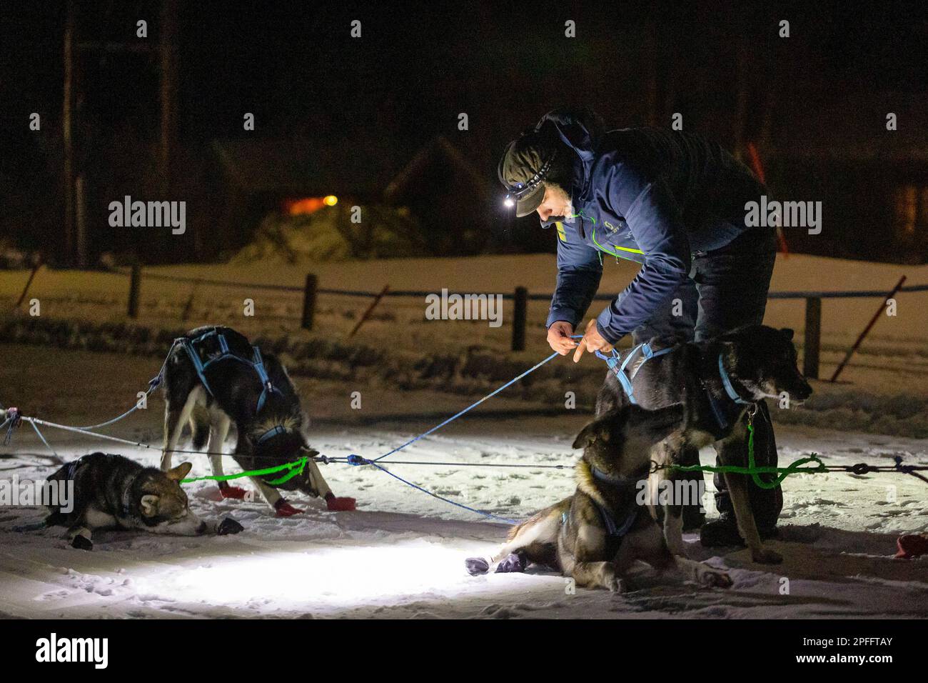 No 20230313.Kristoffer Halvorsen at checkpoint Neiden under 1200km in ...