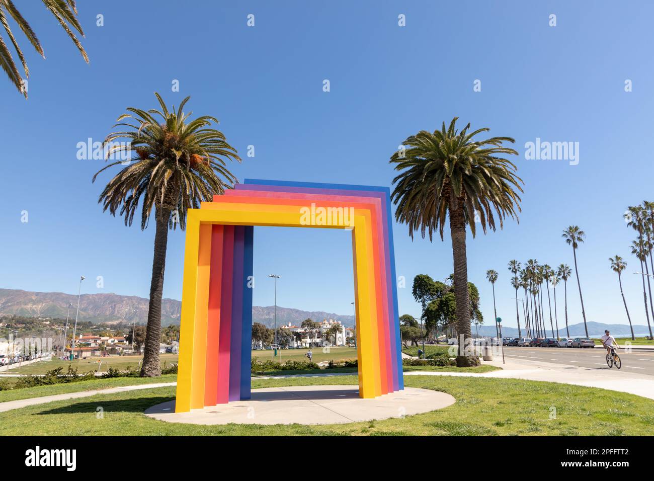 Santa Barbara, USA - March 16, 2019: Herbert Bayer’s Chromatic Gate at ...