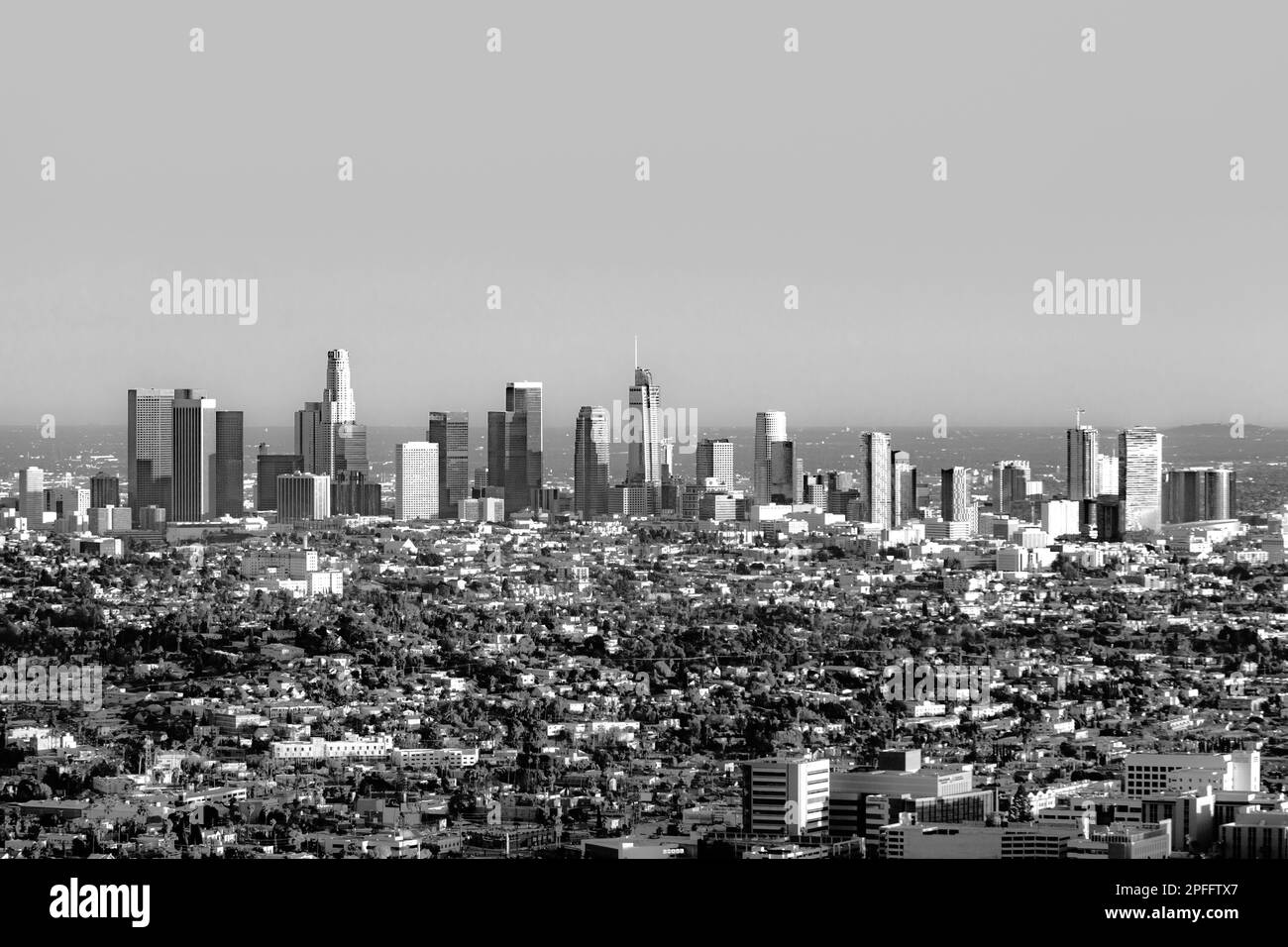 scenic skyline of Los Angeles in afternoon light Stock Photo - Alamy