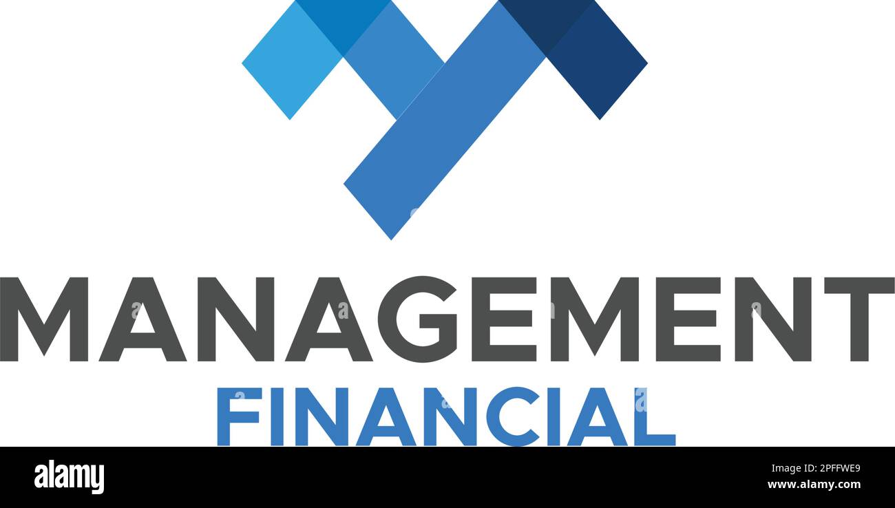Flat Letter Mark MANAGEMENT FINANCIAL logo design Stock Vector Image ...