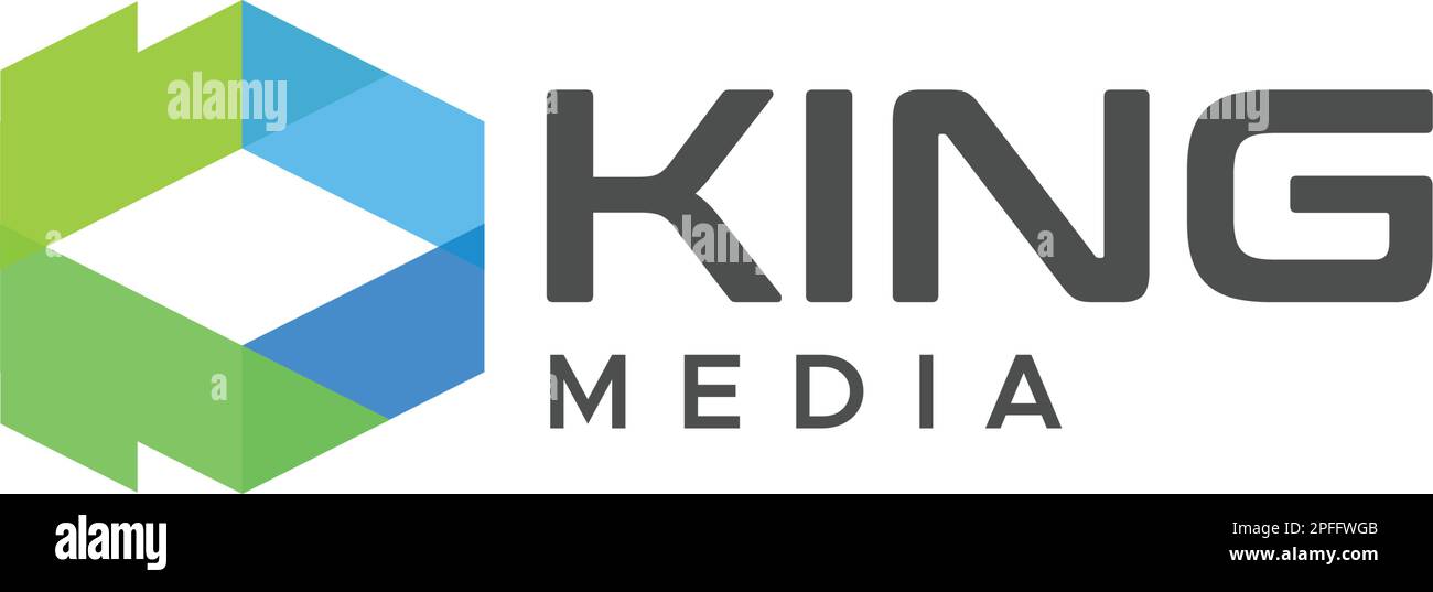 Minimalist Simple Abstract KING MEDIA logo design Stock Vector Image ...
