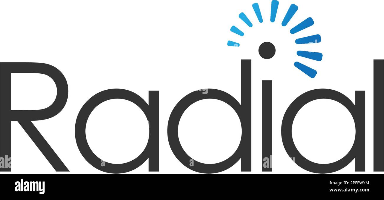 Minimalist Simple Radial Loading Tech logo design Stock Vector Image ...