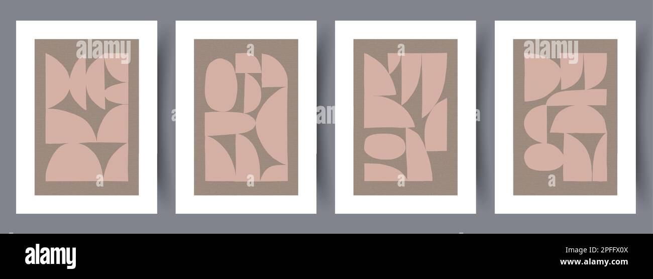 Abstract objects geomomenal pattern wall art print Stock Vector Image ...
