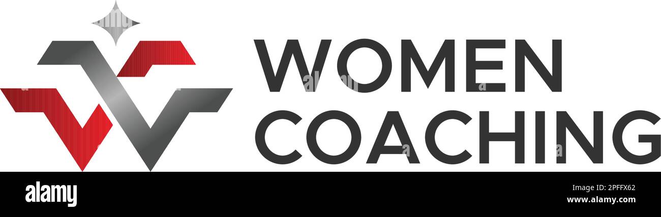 Minimalist Letter Mark WOMEN COACHING logo design Stock Vector Image ...