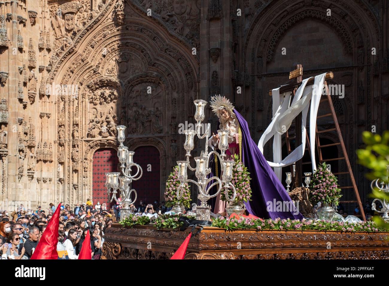 Salamanca, Spain; April 2022: Image of the Virgin Mary of Grace and ...
