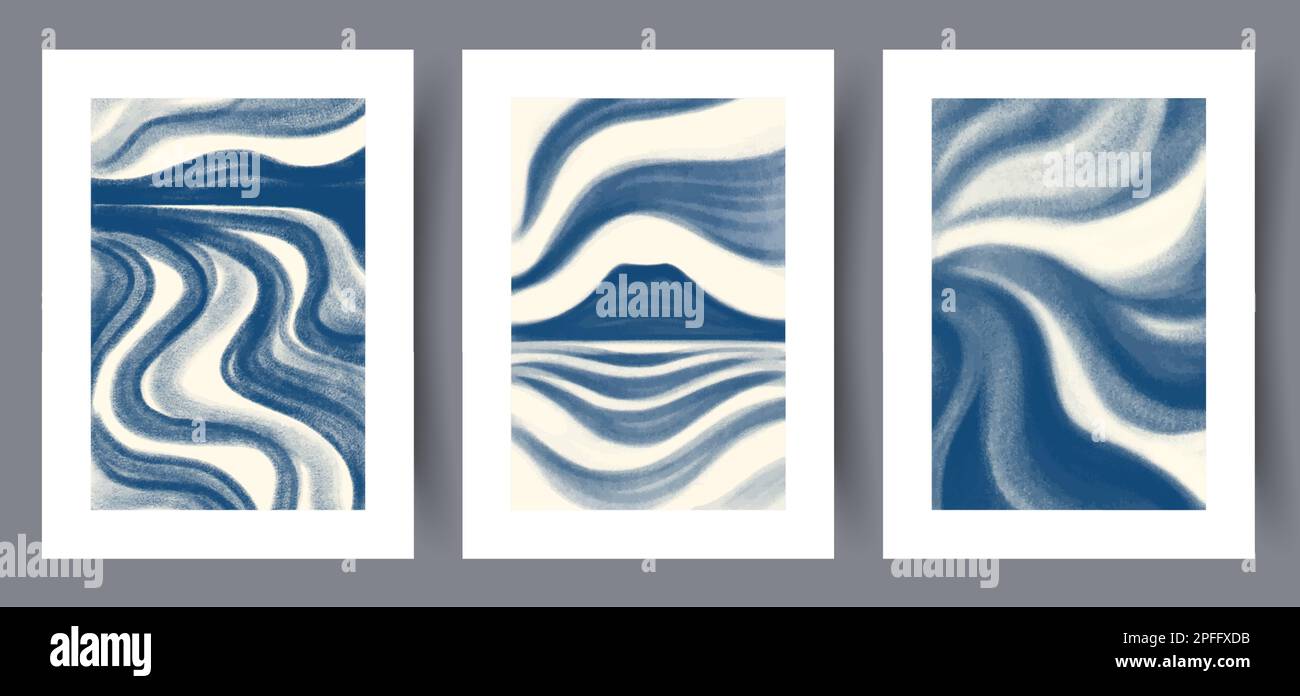 Abstract line waves boho wall art print Stock Vector Image & Art - Alamy