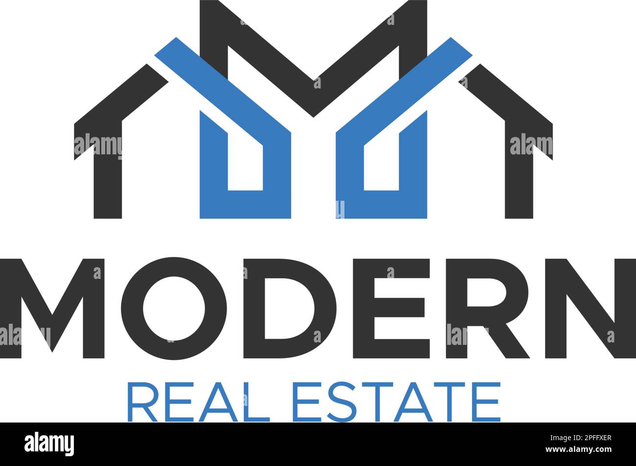 Modern Abstract Real estate Building logo design Stock Vector Image ...