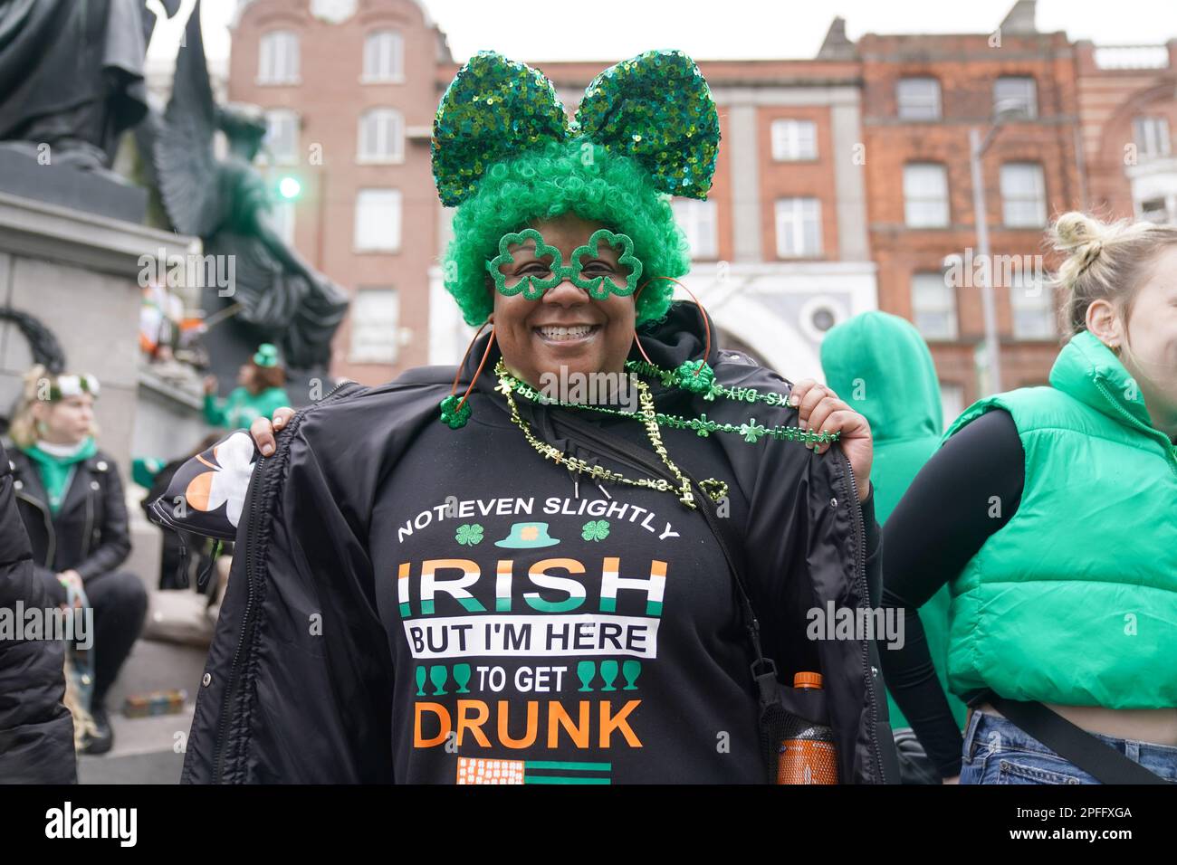 Torianna Fletcher from Detroit, ahead of the St Patrick's Day Parade in ...