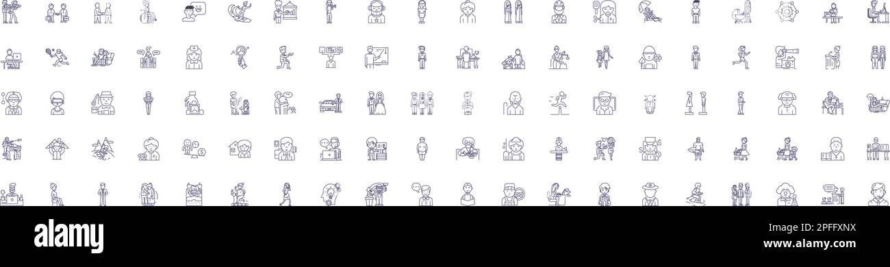 Everyday life line icons signs set. Design collection of ...