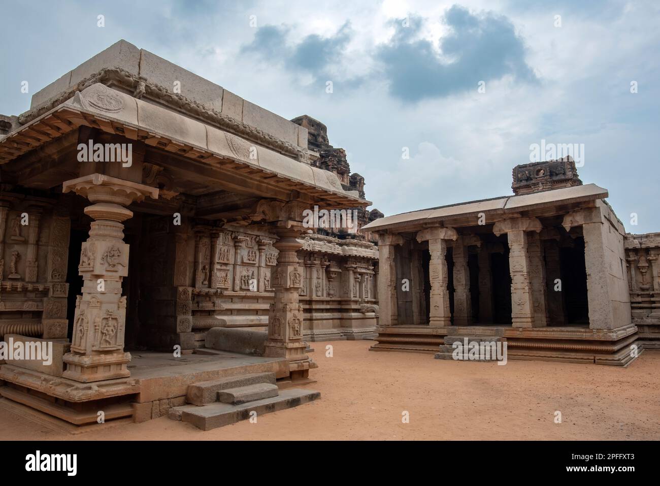 Hazara Rama Temple in Hampi is famous for the lovely bas reliefs and ...