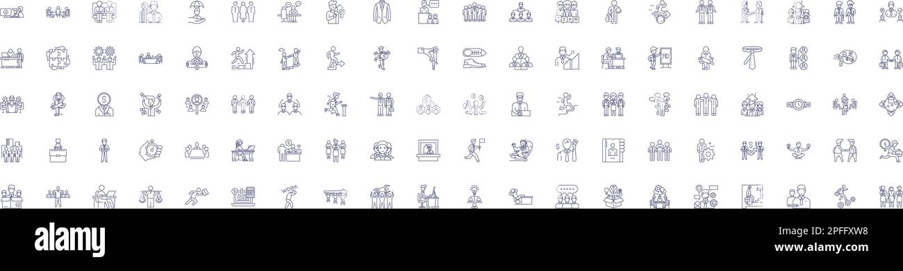 Influencer marketing line icons signs set. Design collection of ...