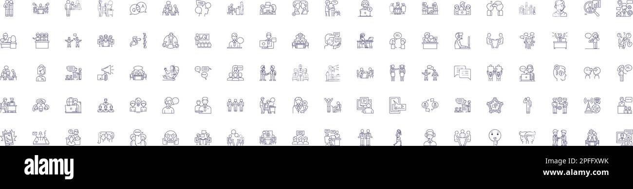 Communication line icons signs set. Design collection of Speech ...