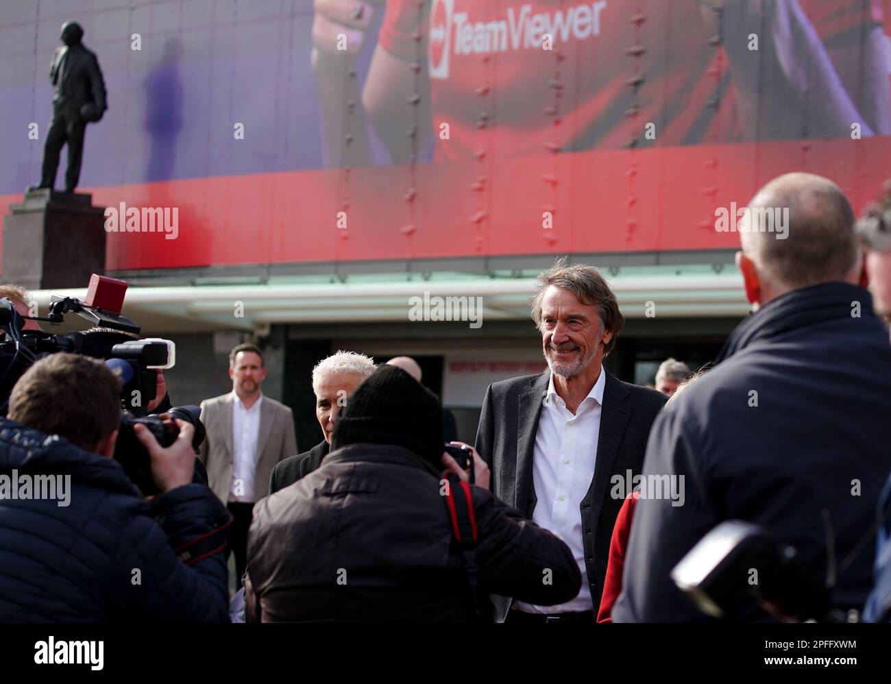 Sir Jim Ratcliffe at Old Trafford, home of Manchester United ...