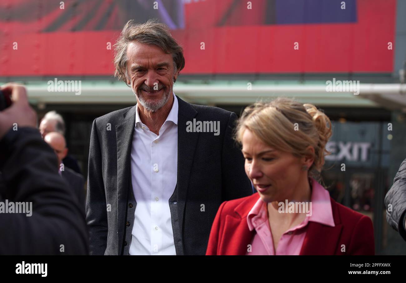 Sir Jim Ratcliffe at Old Trafford, home of Manchester United ...