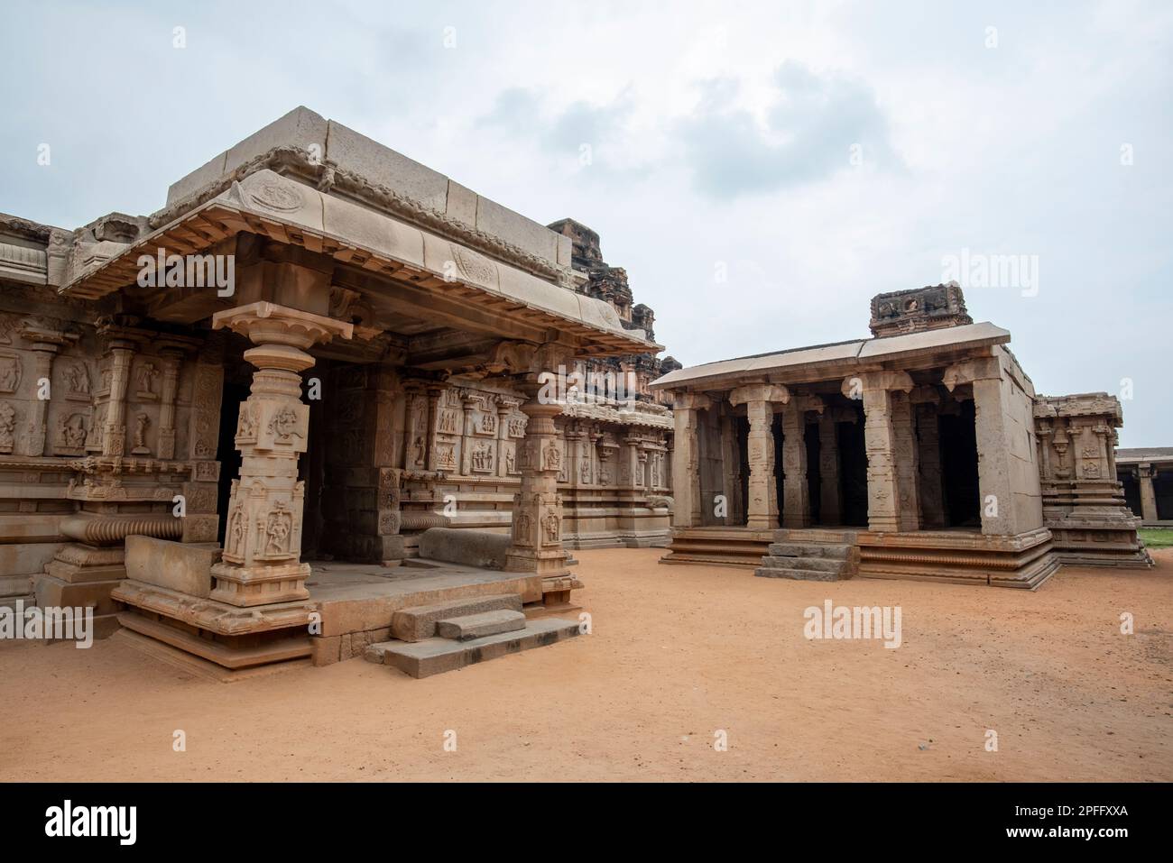 Hazara Rama Temple in Hampi is famous for the lovely bas reliefs and ...