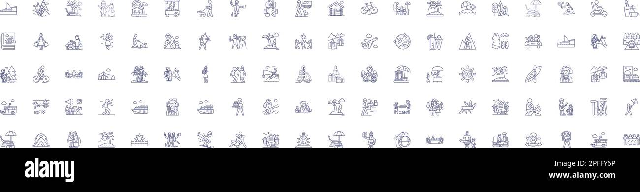 Hospitality industry line icons signs set. Design collection of ...