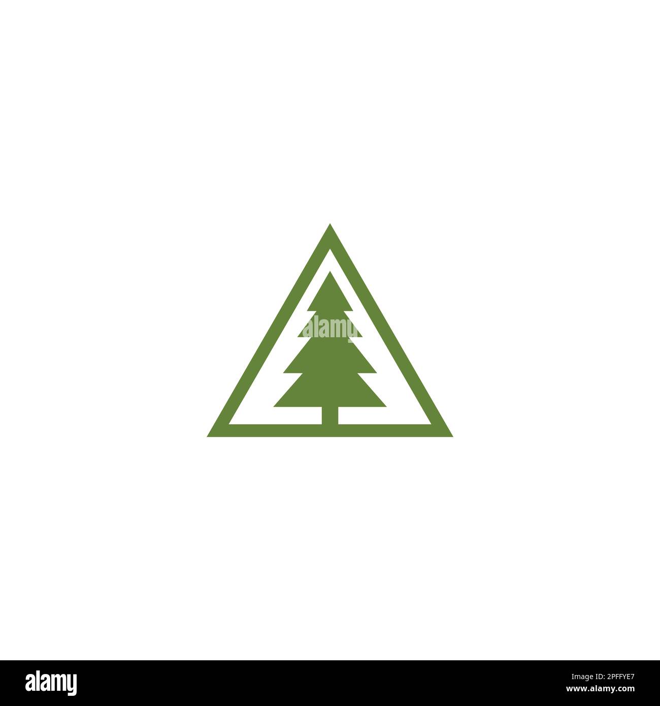 Pine Triangle Logo Design. Pine Tree Vector Stock Vector Image & Art ...