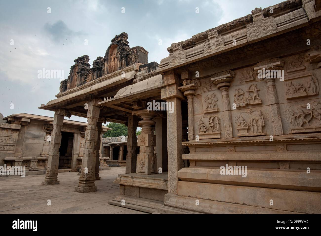 Hazara Rama Temple in Hampi is famous for the lovely bas reliefs and ...
