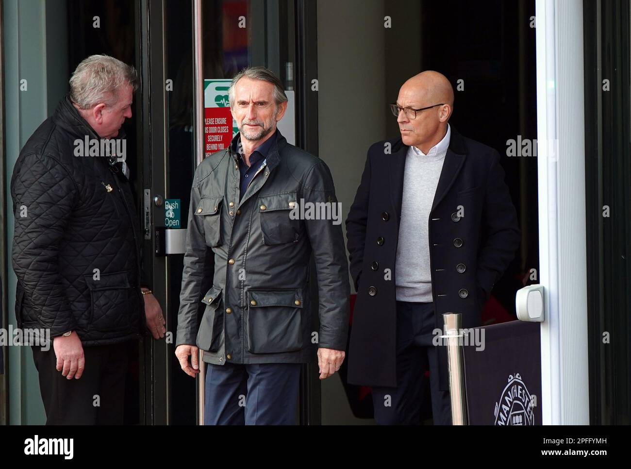 Sir David Brailsford (right) at Old Trafford, home of Manchester United ...