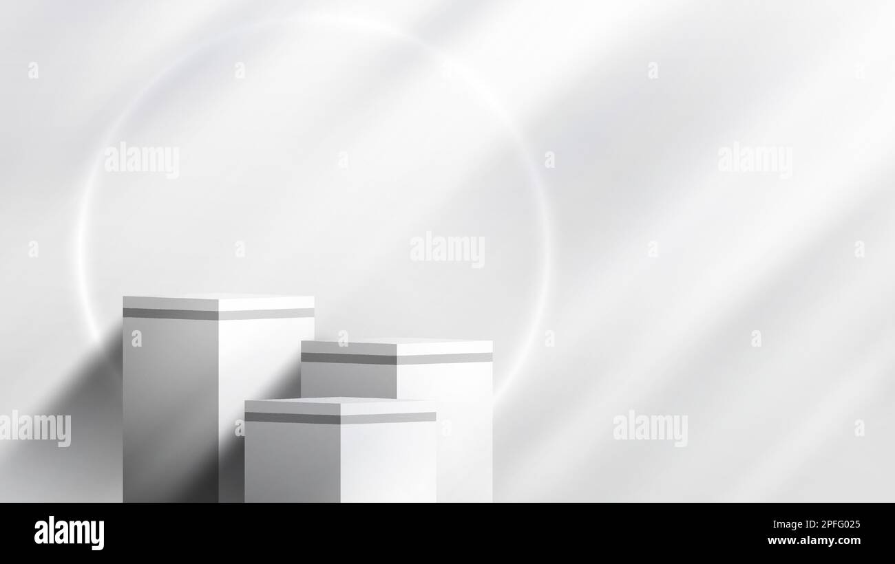 Cube gray square on white Stock Vector Images - Alamy