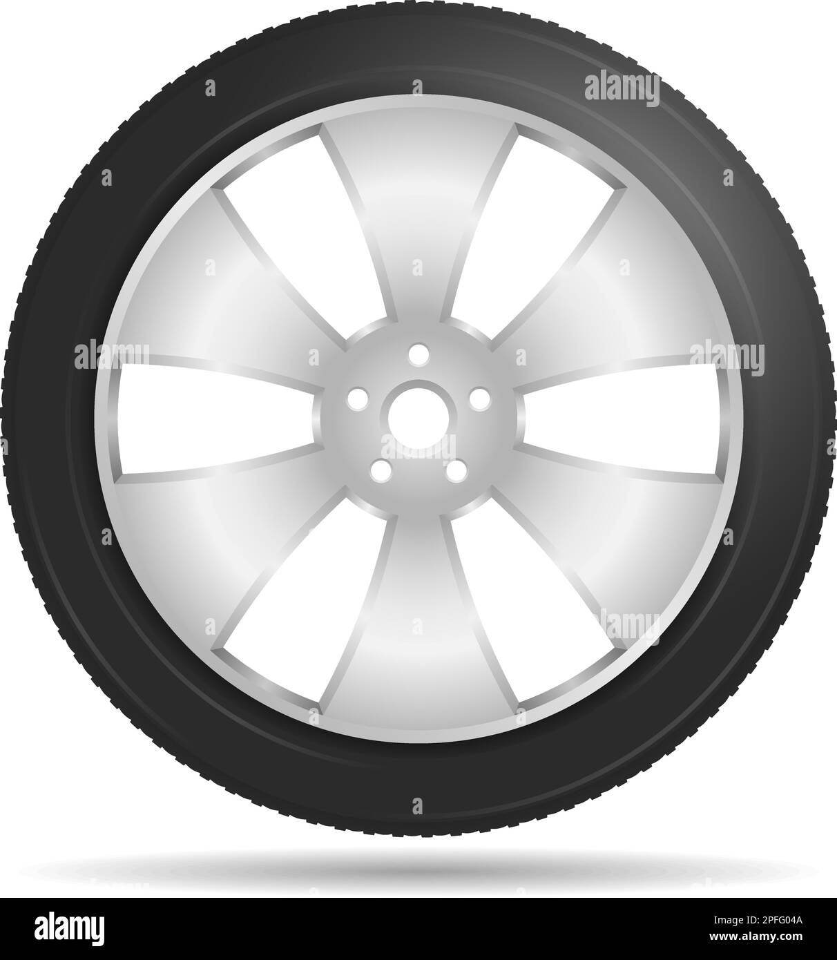 Car wheel on white background, vector eps10 illustration Stock Vector ...