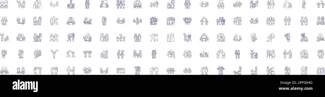 Cognitive-behavioral therapy line icons signs set. Design collection of ...