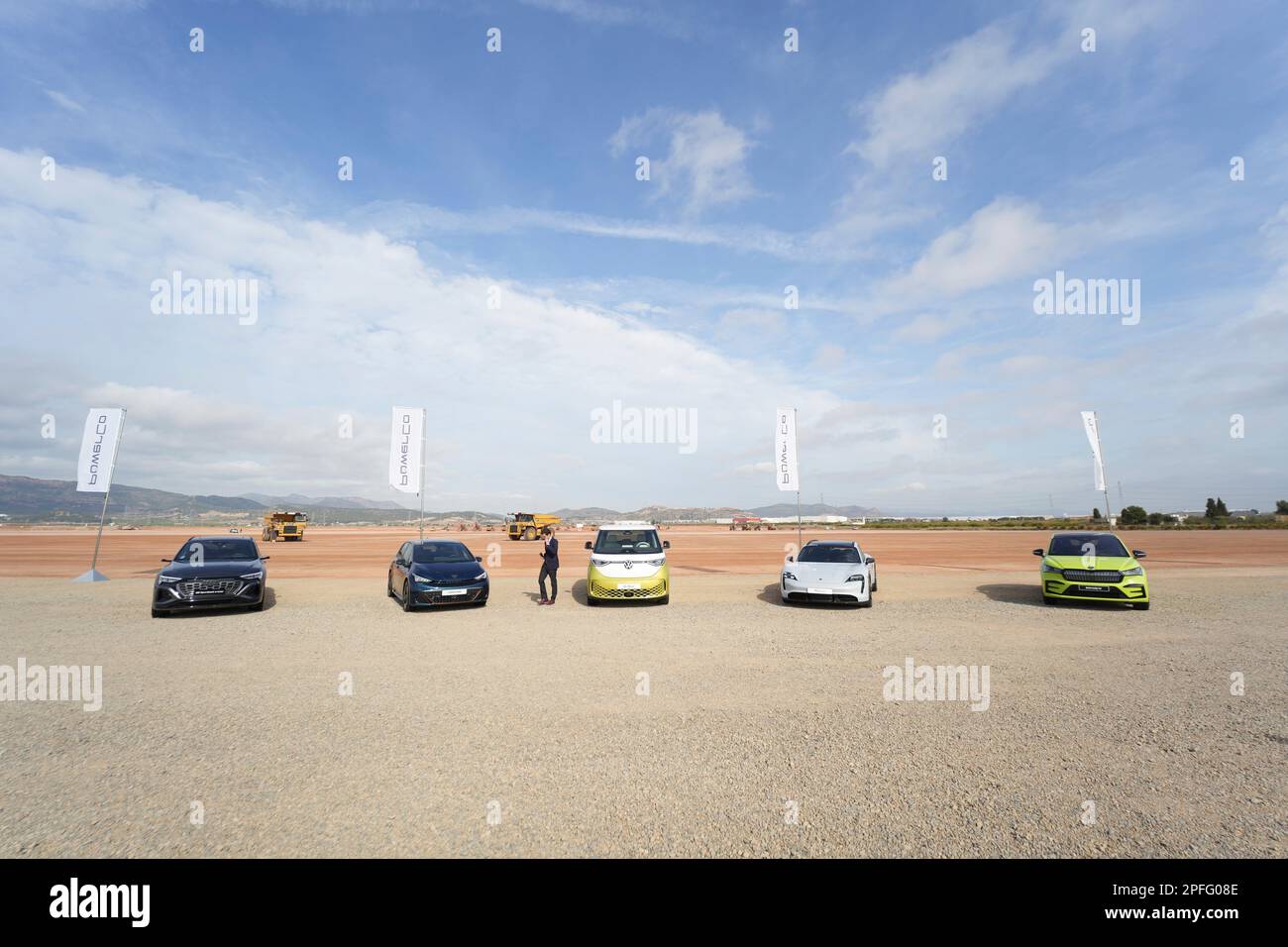 Five of PowerCo's new vehicles during the opening ceremony for the ...