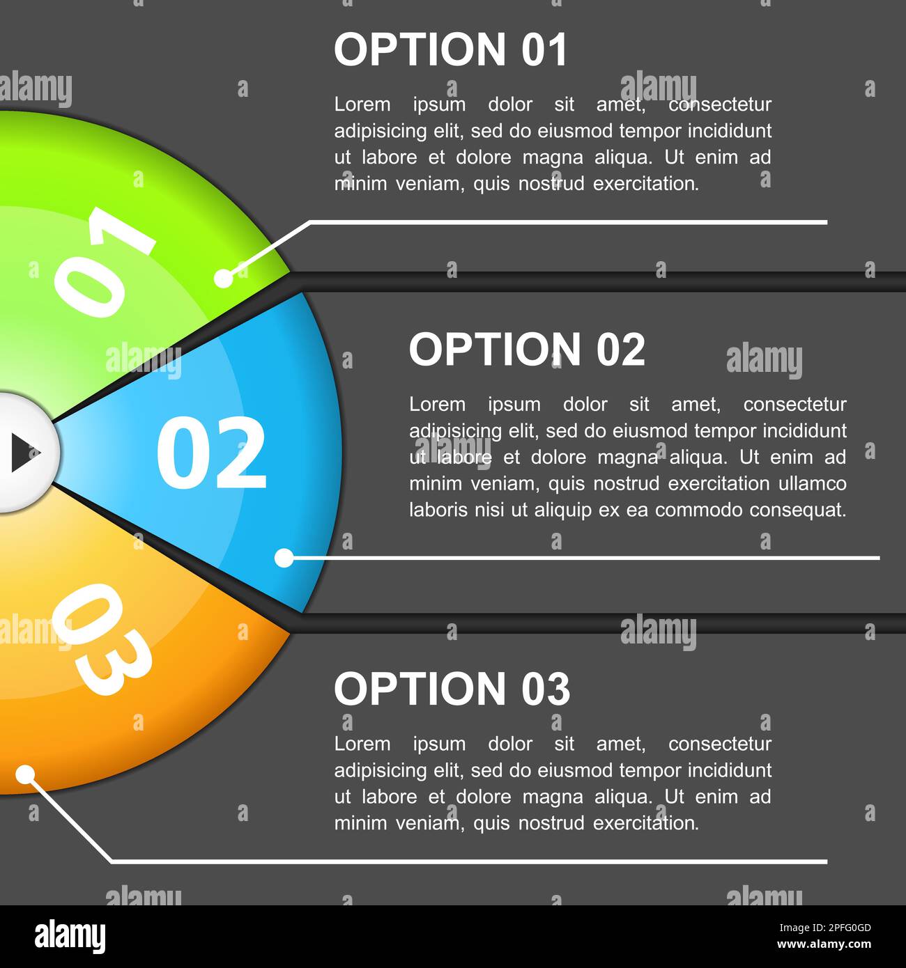 Modern infographics design template with three elements, vector eps10 illustration Stock Vector ...