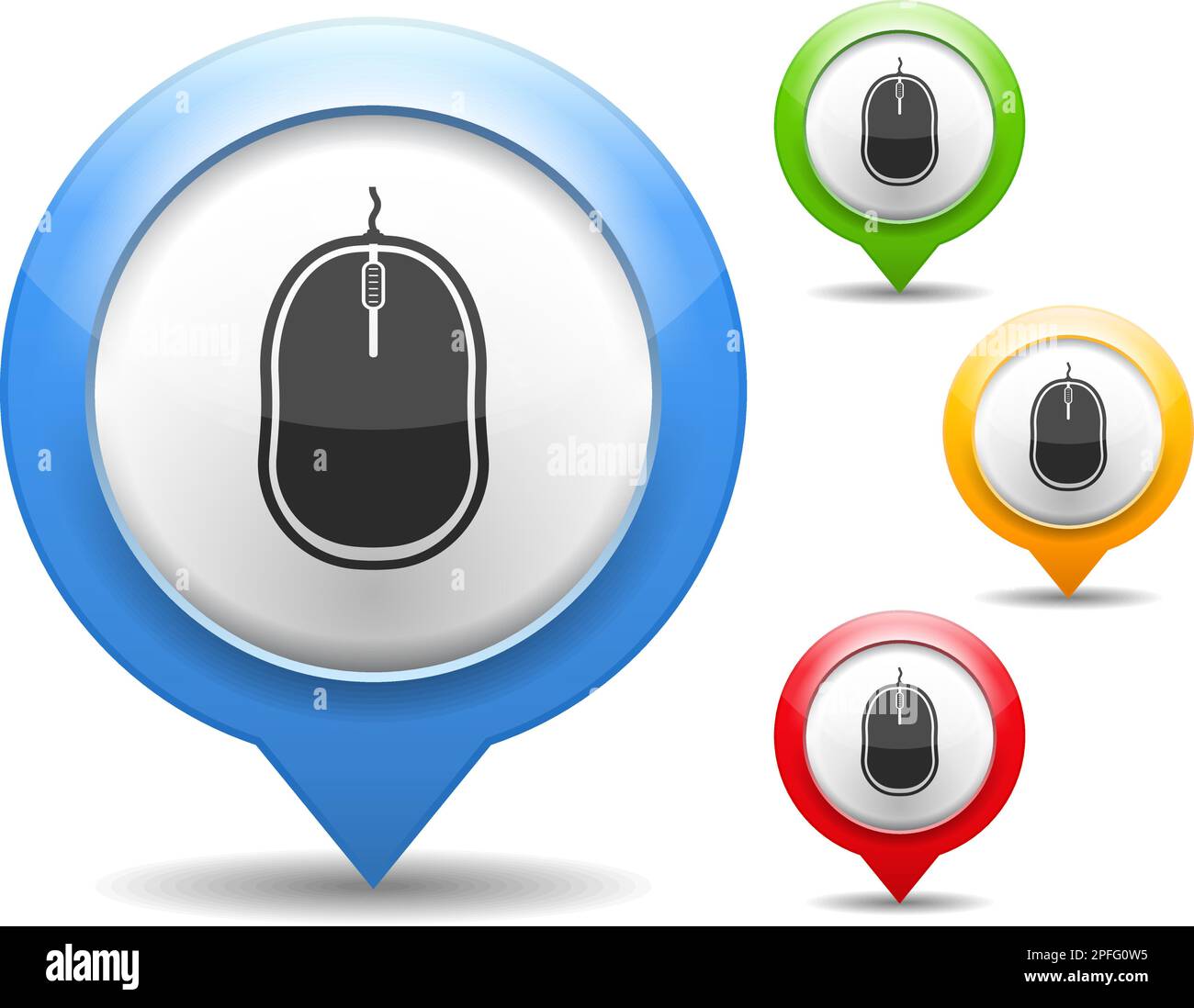 Red and green computer mouse Cut Out Stock Images & Pictures - Alamy