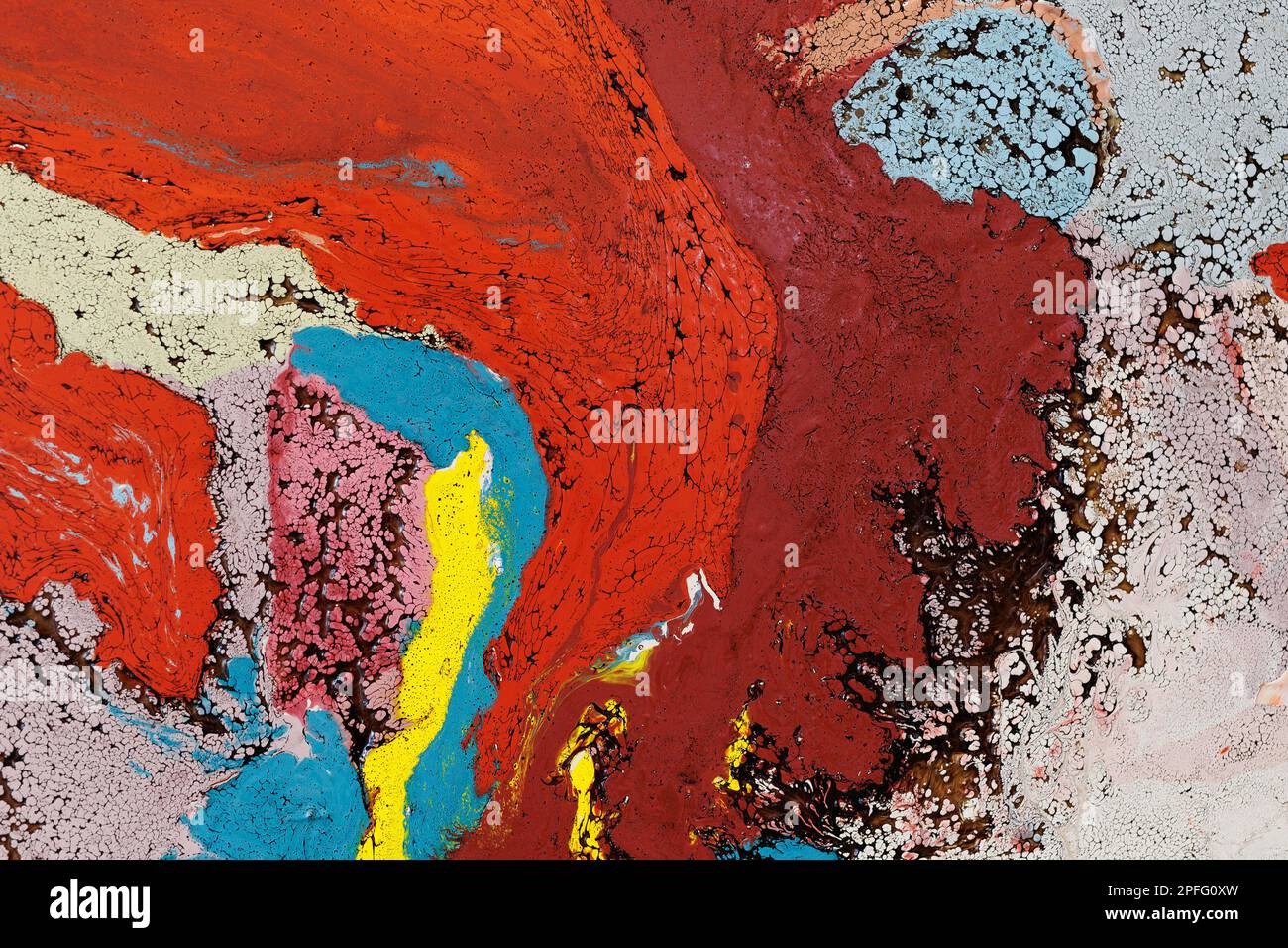 Paint on Gather Canvas: Abstract Art with Orange, Blue and White Hues ...