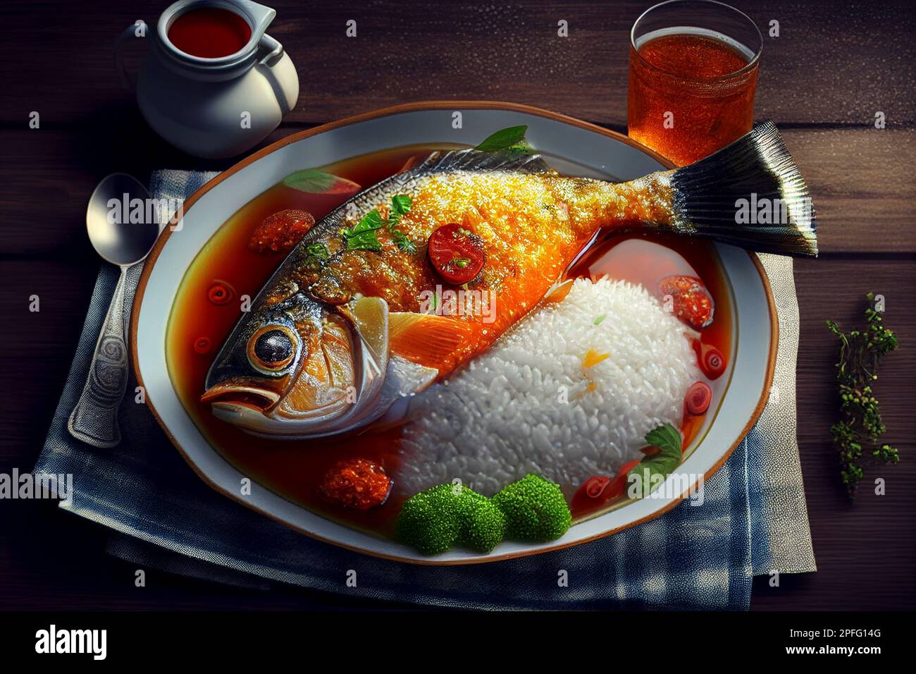 Halibut and rice bowl hi-res stock photography and images - Alamy