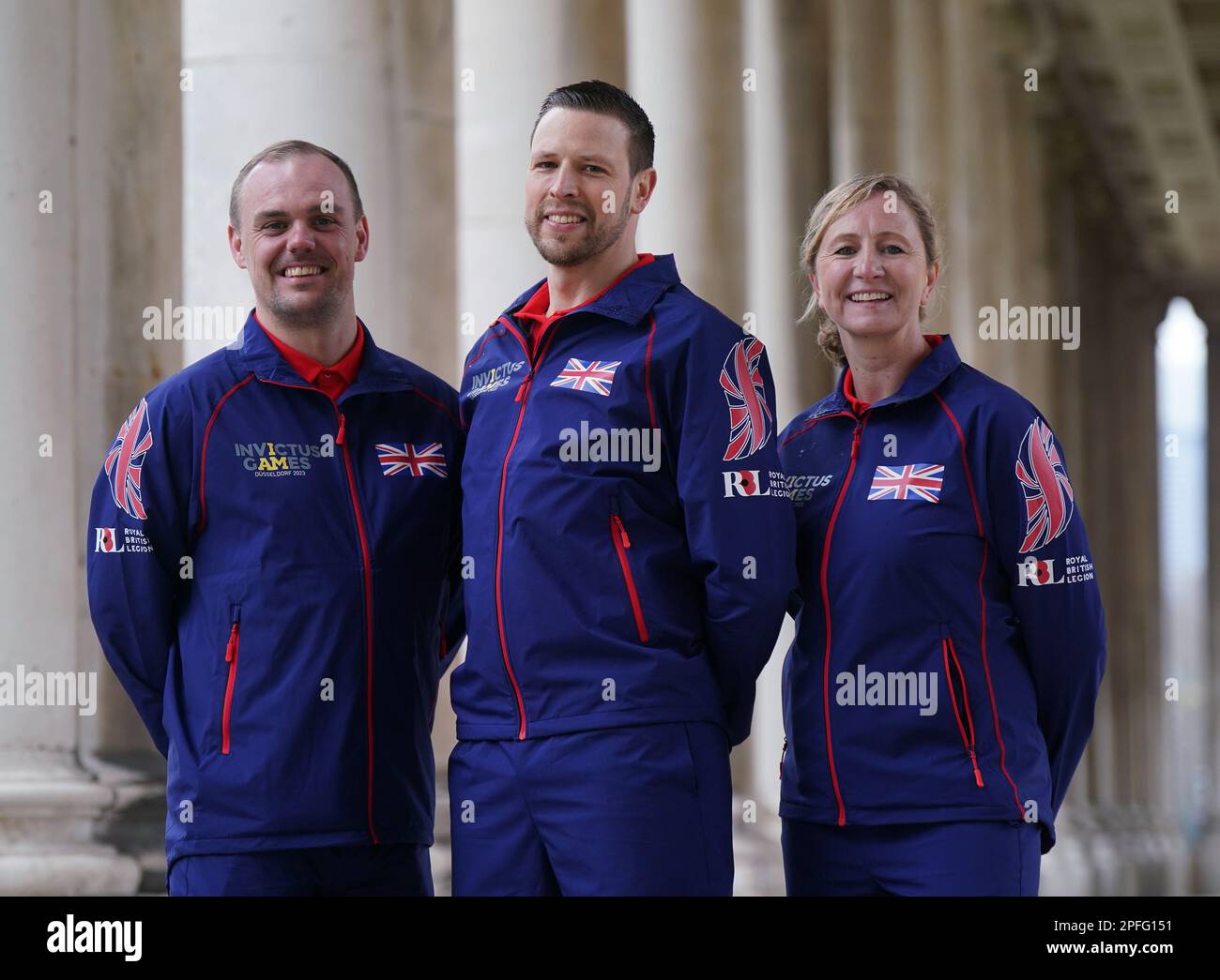 Team UK's Team Captain Lt Commander James Rogers (centre) with Vice ...
