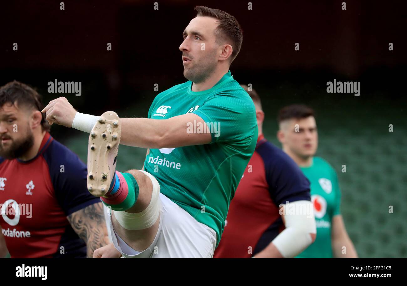 Jack Conan during the Captain's Run at the Aviva Stadium, Dublin ...