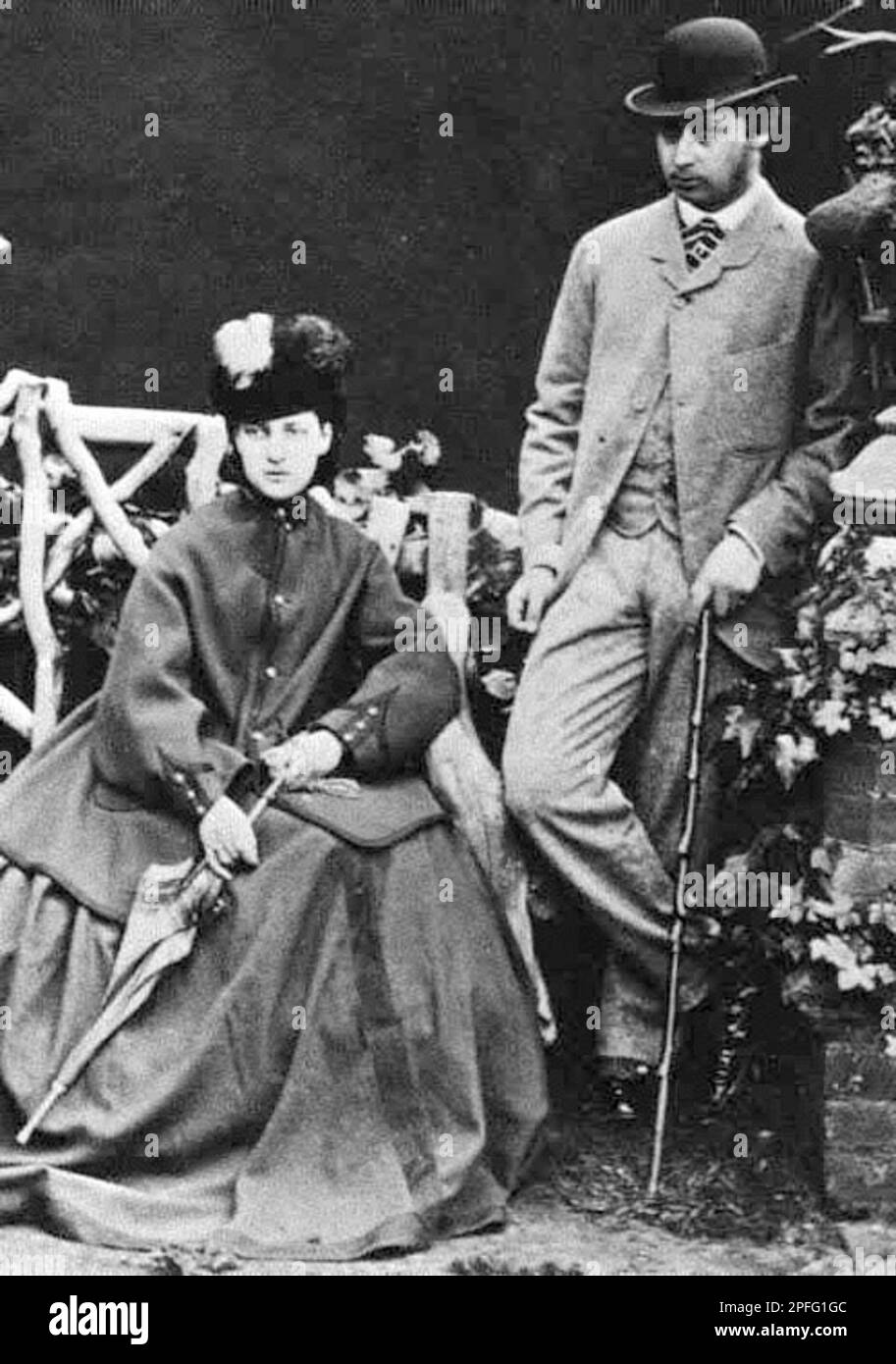 Princess Alexandra of Denmark and the Prince of Wales, 1863 Stock Photo ...