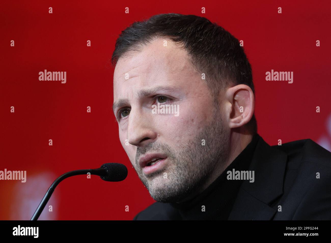 Germany, Friday 17 March 2023, Belgium's head coach Domenico Tedesco ...