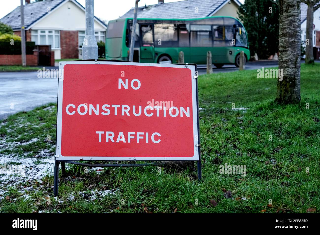 No Construction Traffic Sign Stock Photo - Alamy
