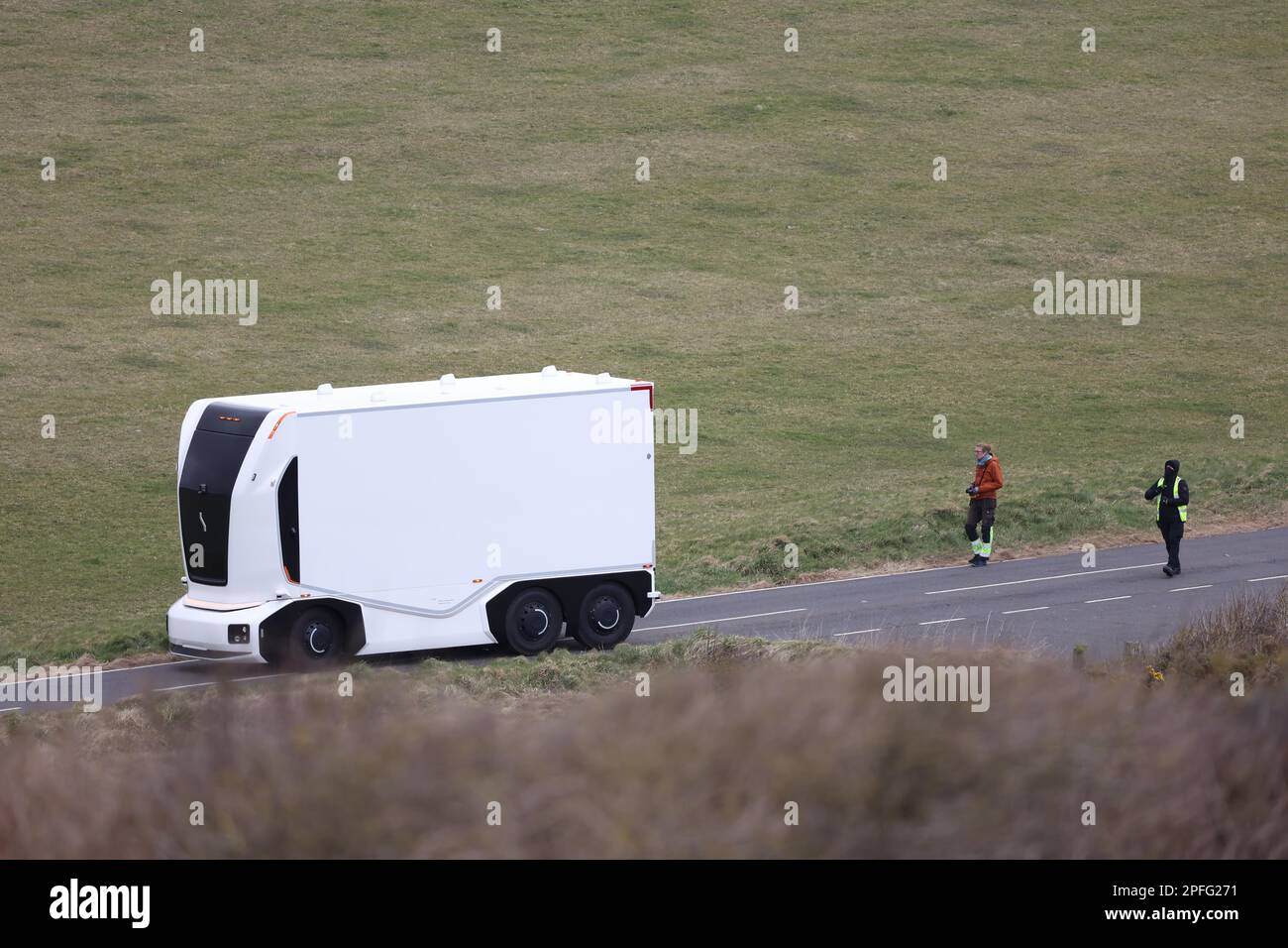 A Swedish Einride Autonomous Gen 2 autonomous electric lorry is put ...