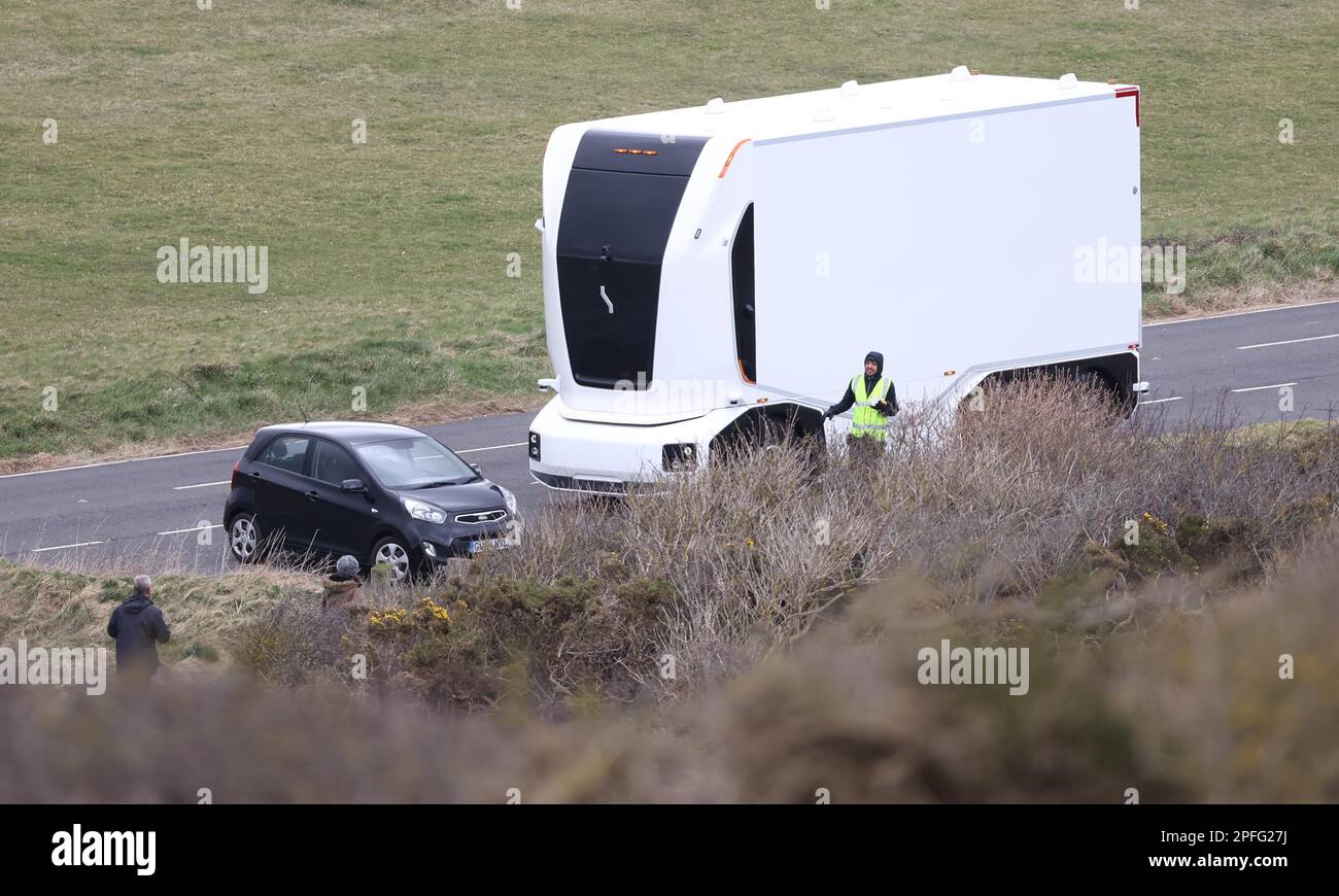 A Swedish Einride Autonomous Gen 2 autonomous electric lorry is put ...