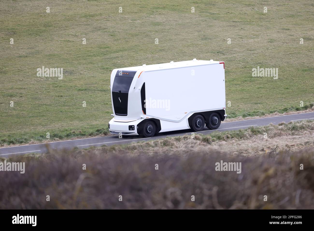 A Swedish Einride Autonomous Gen 2 autonomous electric lorry is put ...