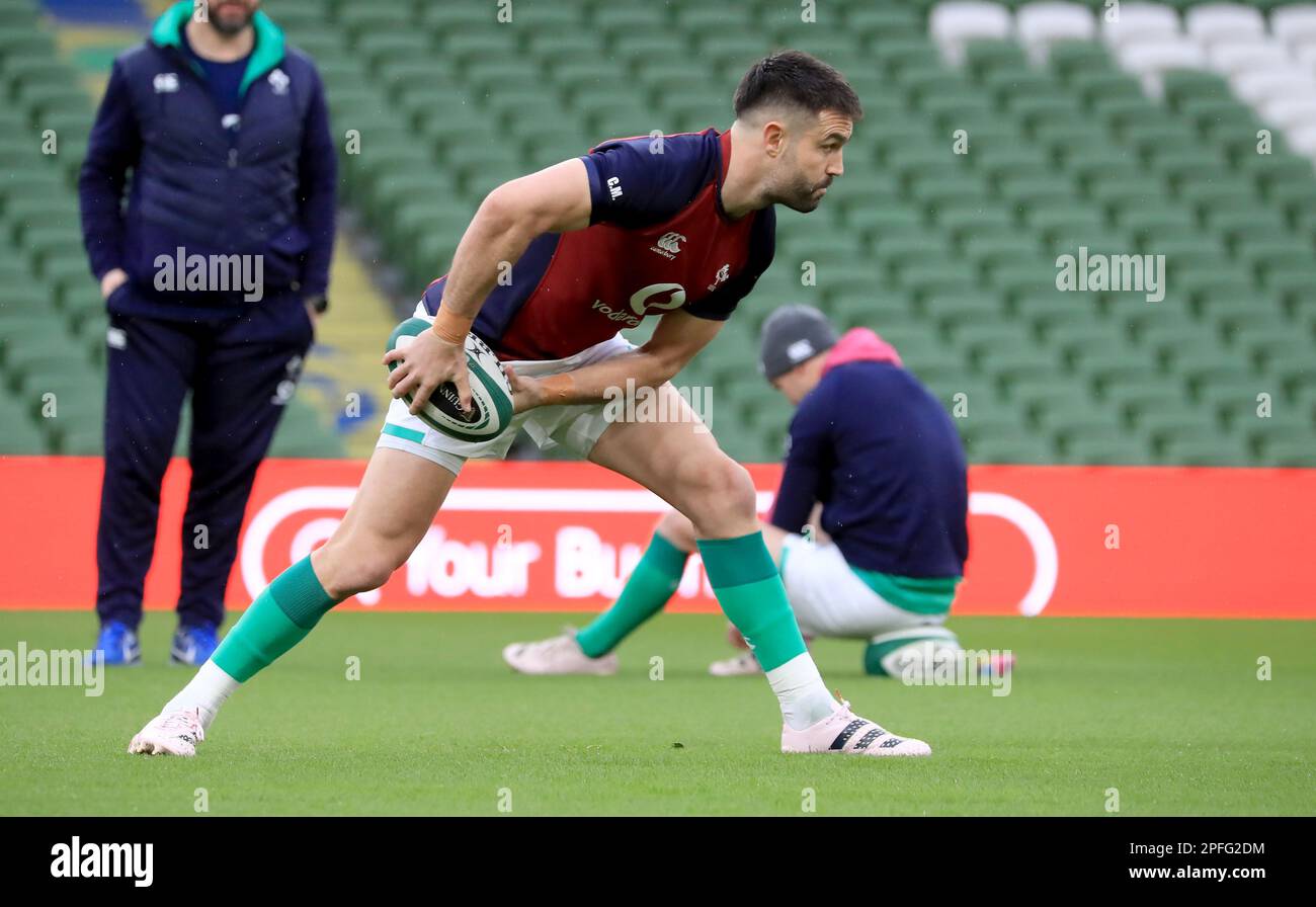Conor Murray during the Captain's Run at the Aviva Stadium, Dublin ...