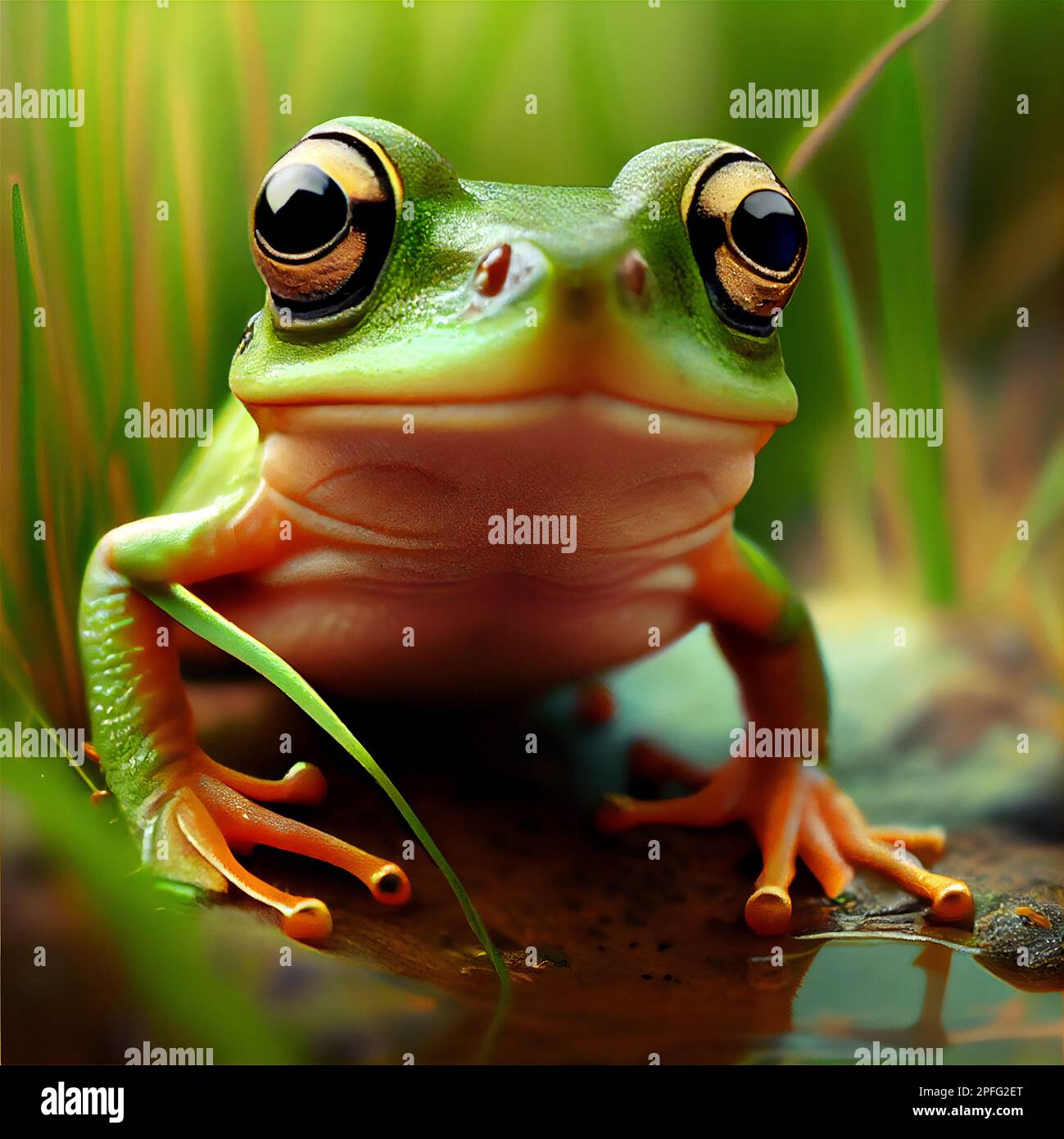 3d frog hi-res stock photography and images - Alamy
