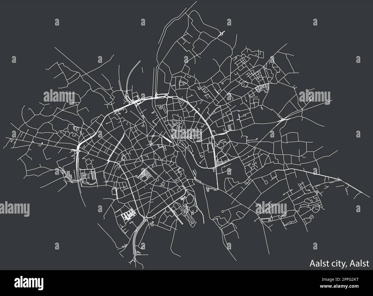 Street roads map of the AALST COMMUNE, AALST Stock Vector Image & Art ...