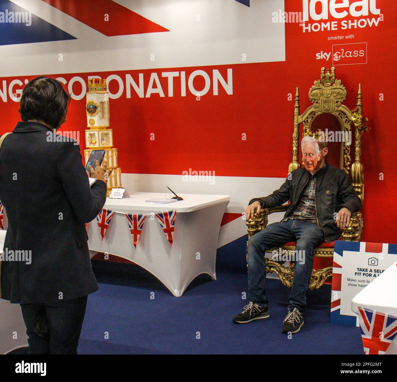 London 17 March 2023 The selfie throne at the competition to create ...